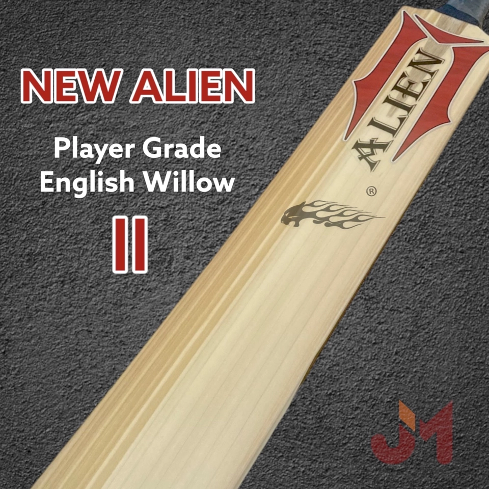 New JM Alien II Series Senior Size Player Grade English Willow Cricket Bat